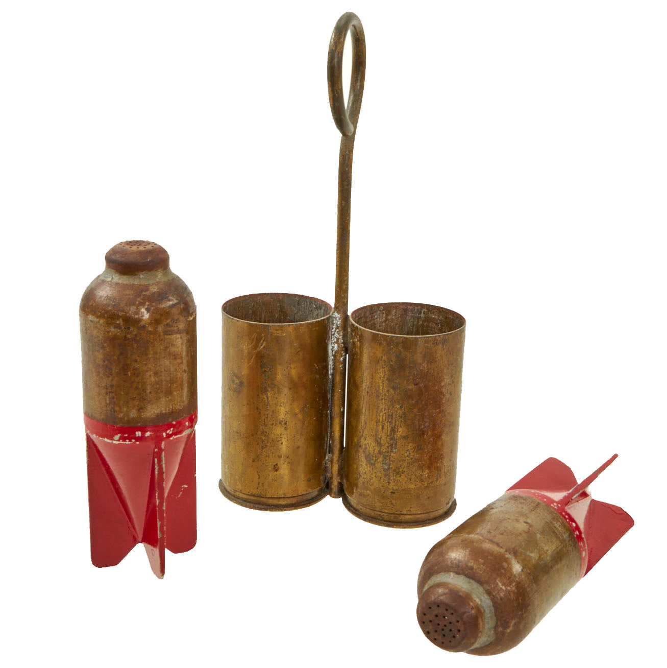 Original Italian WWII Red Devil 45mm Brixia Model 35 Mortar Bombs Salt ...