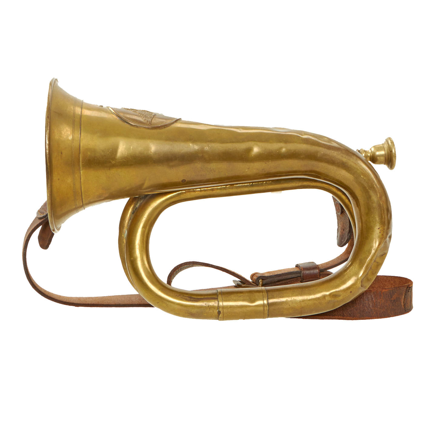 Original Imperial German WWI 1915 dated Prussian Military Brass Bugle ...