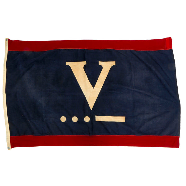 Original U.S. WWII Homefront “V • • • —” For Victory Flag - 60” x 39 ...