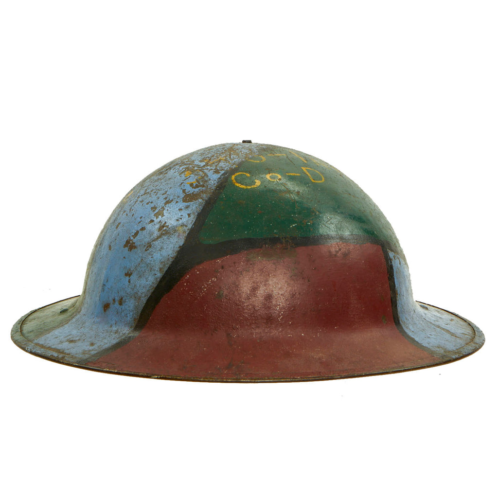 Original U.S. WWI M1917 Helmet of the 3rd Infantry Division with ...