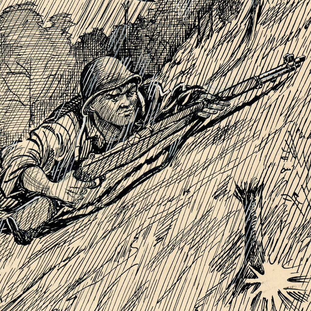 Original U.S. WWII USMC Hand Drawn Art Signed By Marine "Ward" - Climb ...