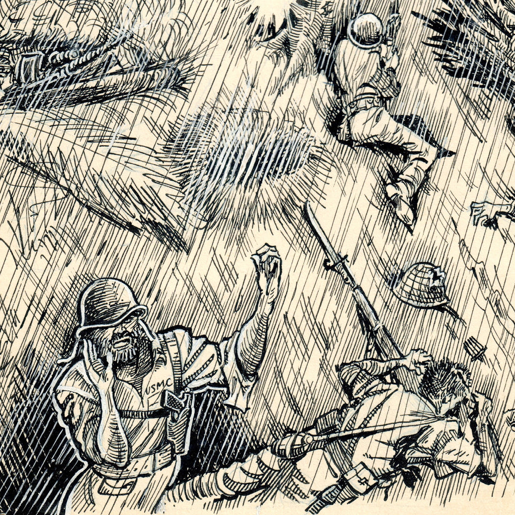 Original U.S. WWII USMC Hand Drawn Art Signed By US Marine “Ward” in 1 ...