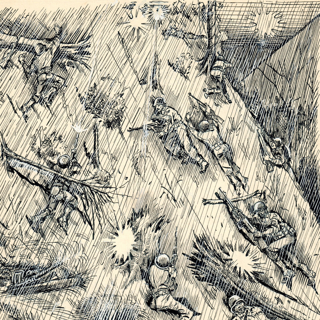 Original U.S. WWII USMC Hand Drawn Art Signed By US Marine “Ward” in 1 ...