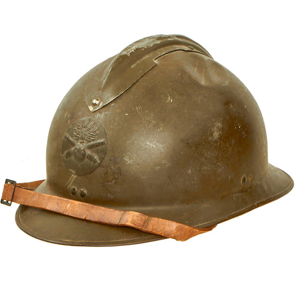 Original WWII French Complete Model 1926 Adrian Artillery Helmet with ...
