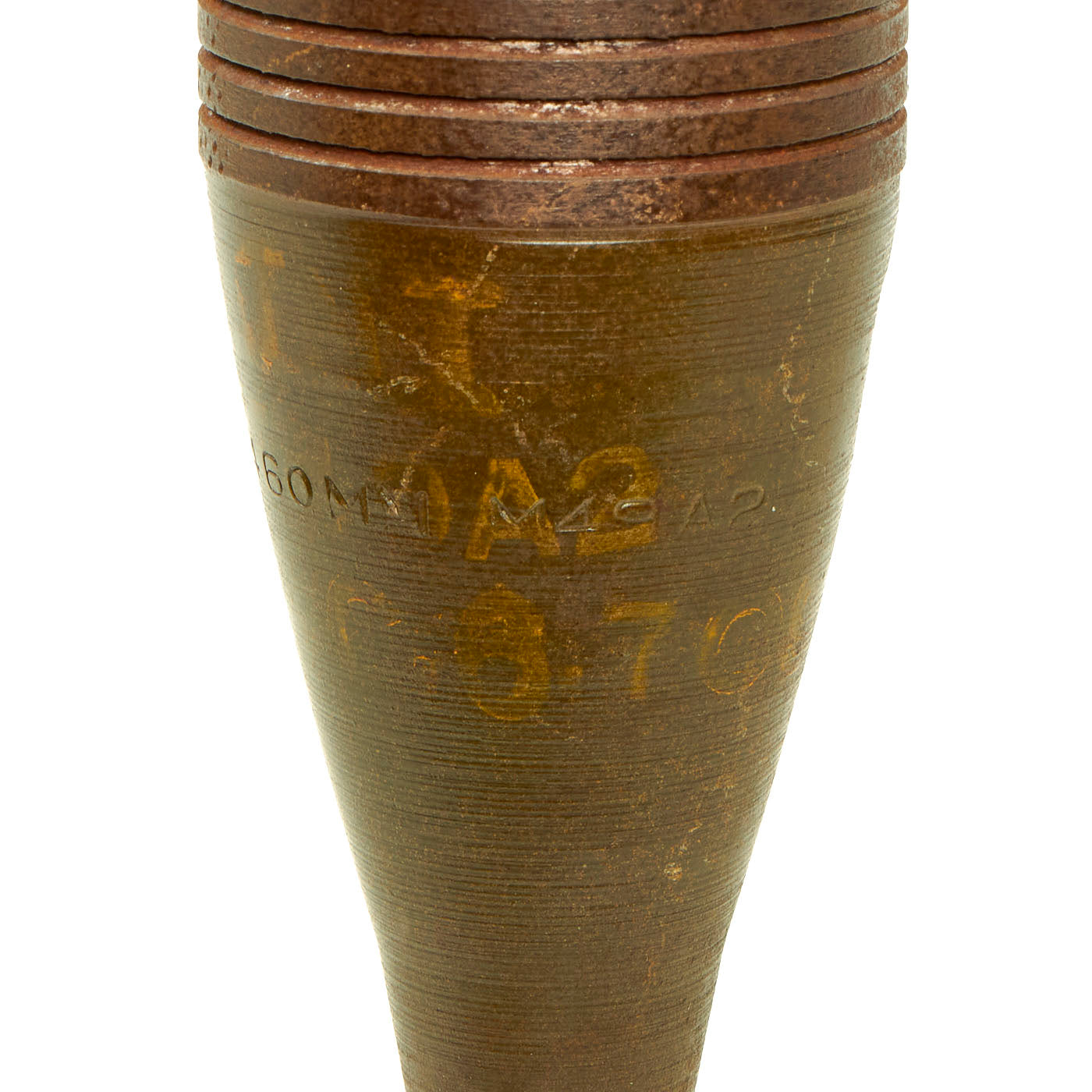 Original U.S. WWII 1944 Dated M49A2 60mm Deactivated Mortar Round with ...