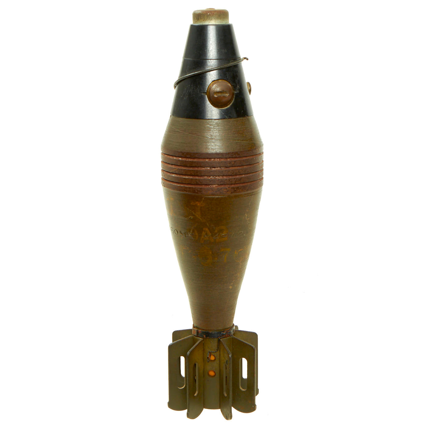 Original U.S. WWII 1944 Dated M49A2 60mm Deactivated Mortar Round with ...