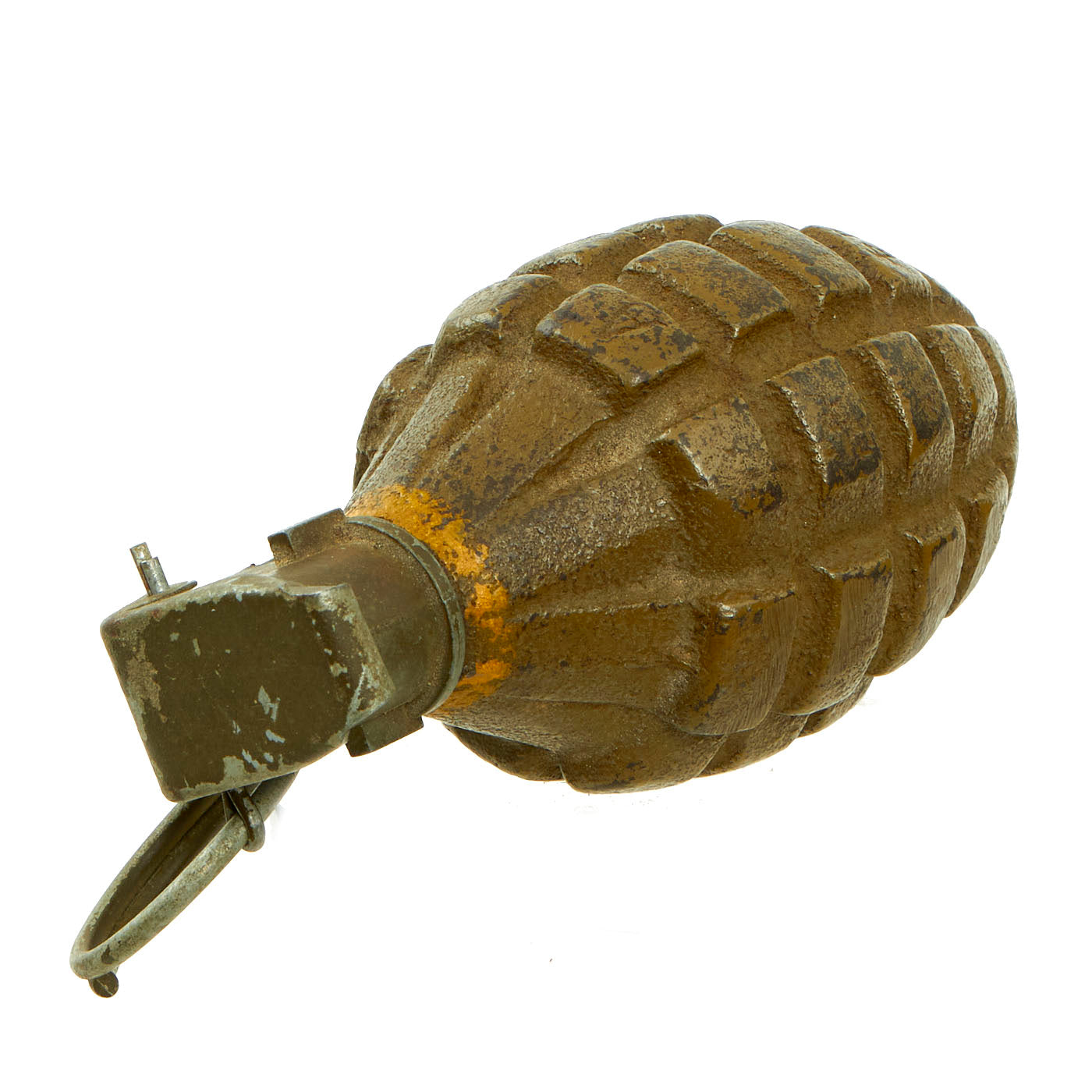 Original U.S. WWII Inert MkII Pineapple Grenade with Yellow Ring & M10 ...