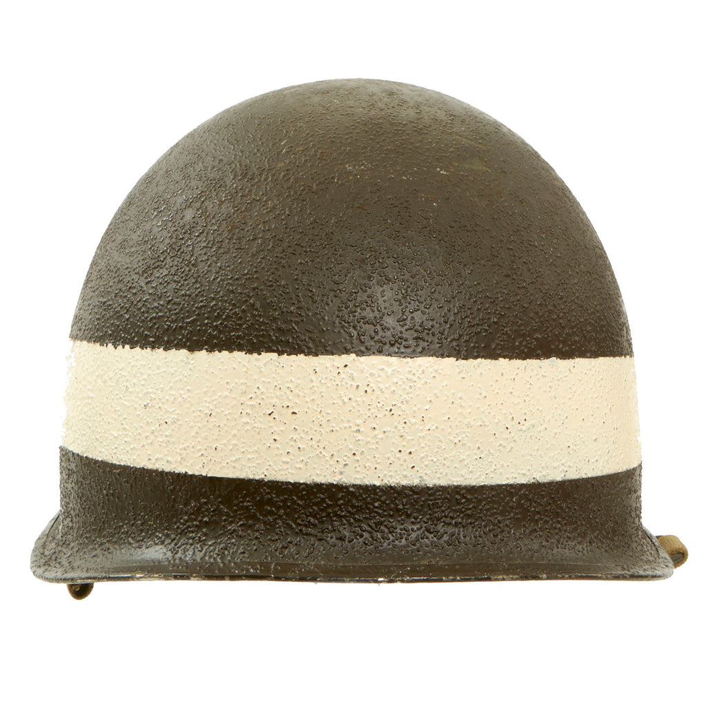 Original U.S. WWII MP Military Police M-1 Swivel Bale Helmet - 1944 Pr ...