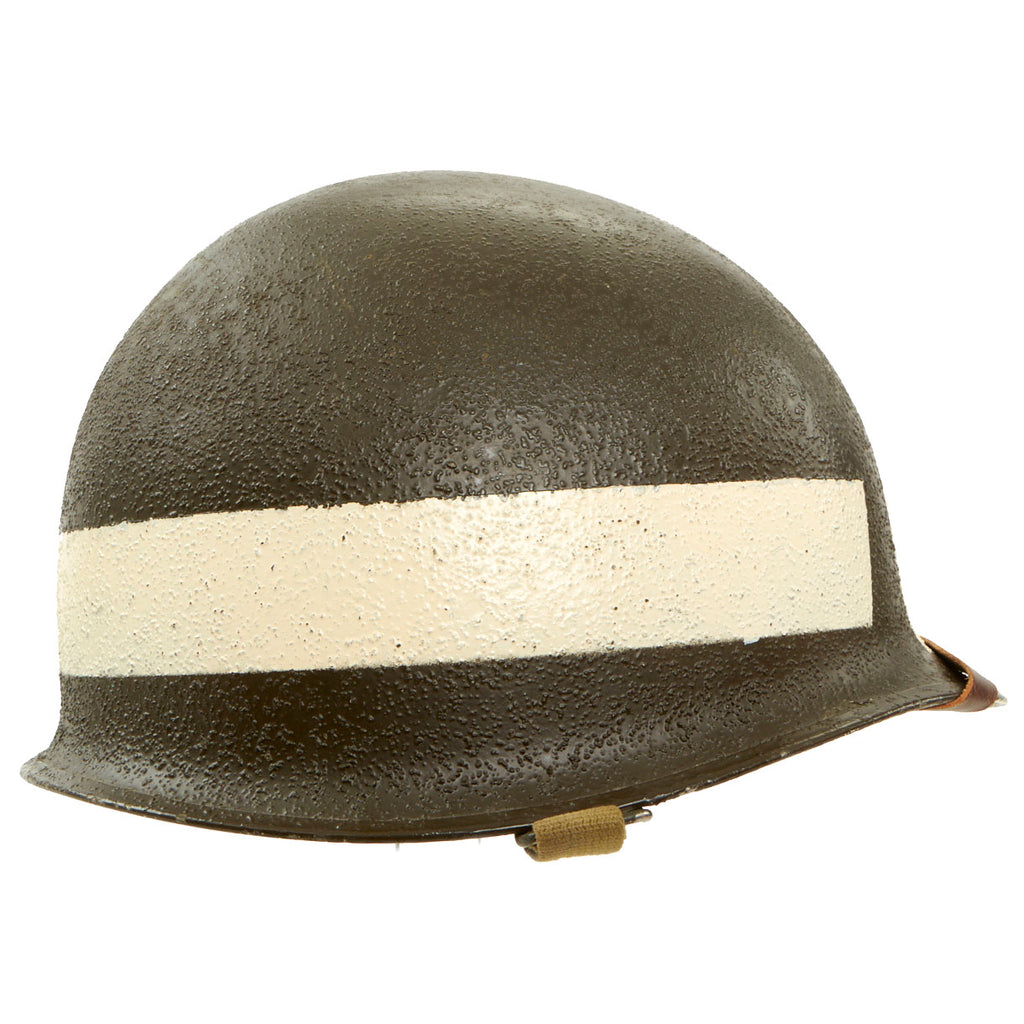 Original U.S. WWII MP Military Police M-1 Swivel Bale Helmet - 1944 Pr ...