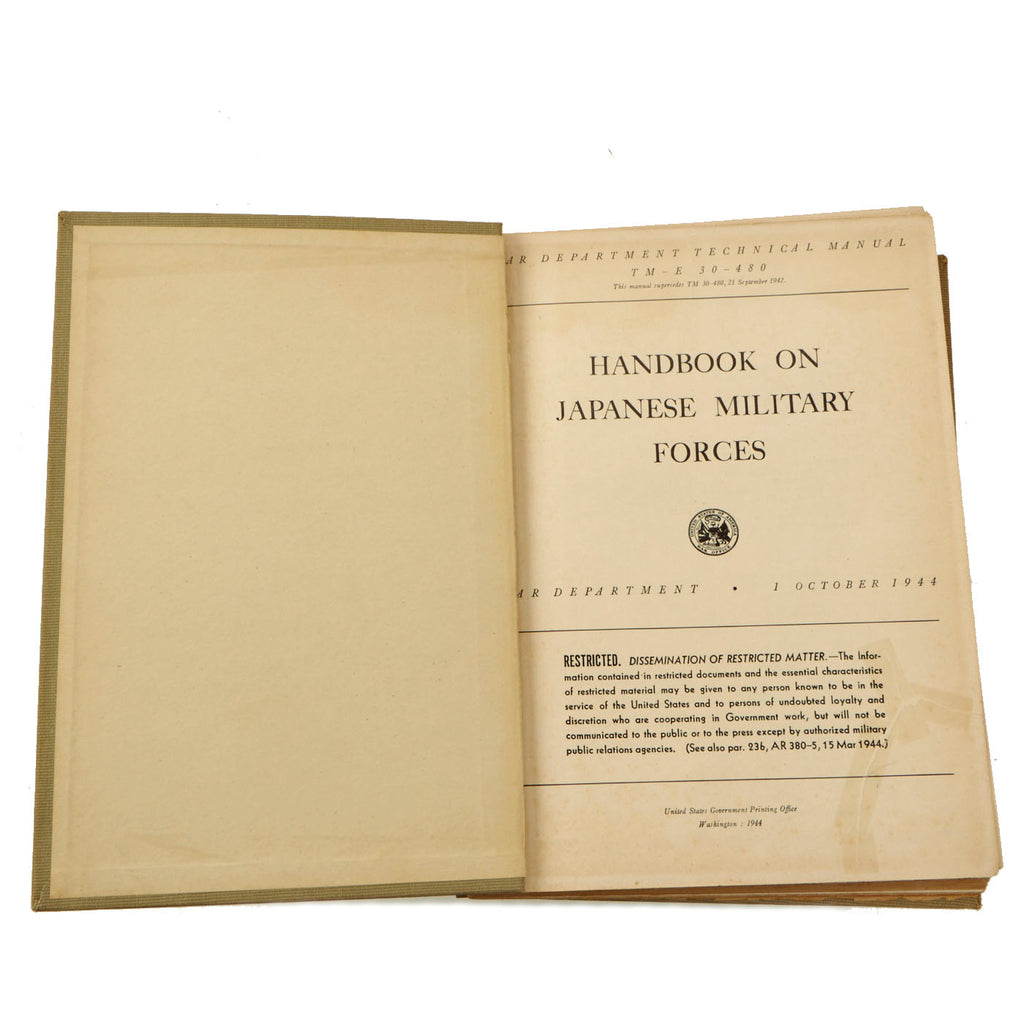 Original U.S. WWII Enemy Technical Manuals For German Military Forces ...