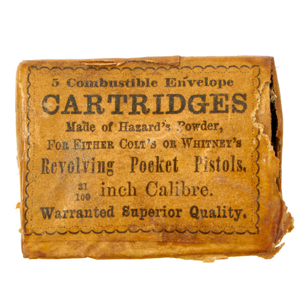 Original U.S. Civil War Set of Five .31cal Percussion Cartridges in Op ...