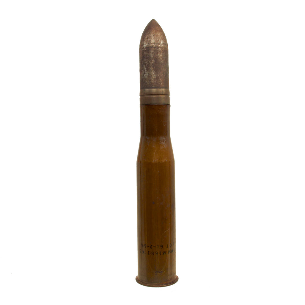 Original U.S. Vietnam War 1965 Dated Inert 37mm Anti-Tank Round For Th ...