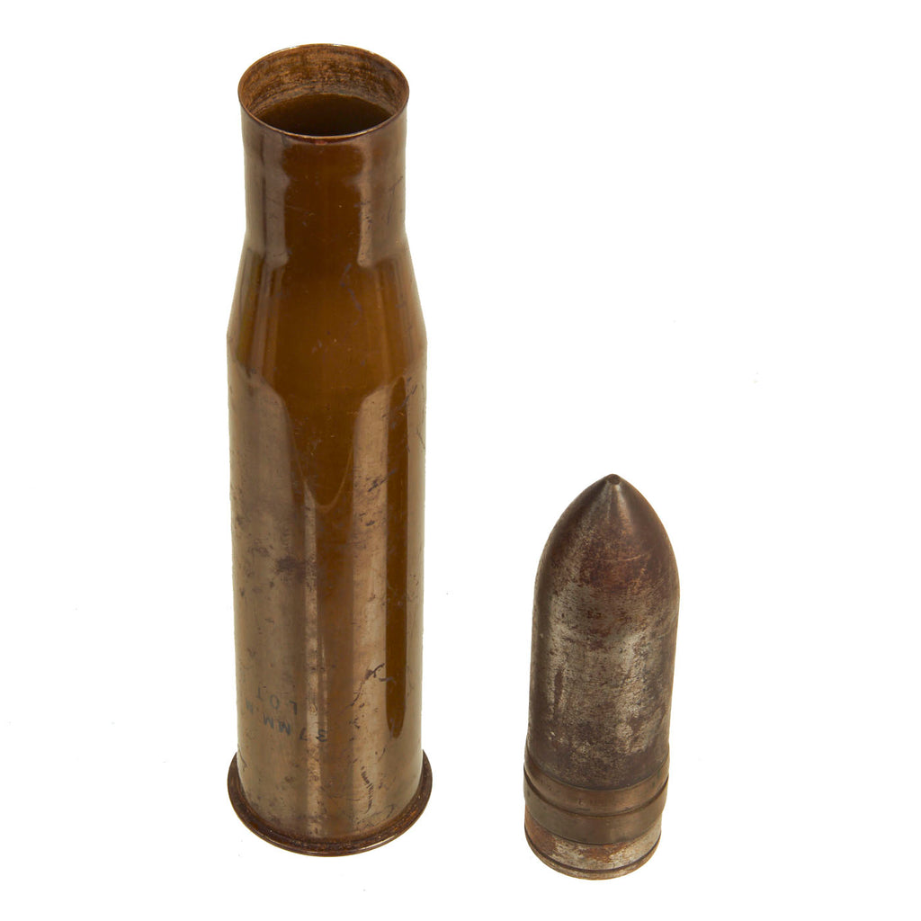 Original U.S. Vietnam War 1965 Dated Inert 37mm Anti-Tank Round For Th ...