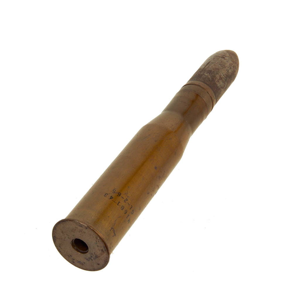 Original U.S. Vietnam War 1965 Dated Inert 37mm Anti-Tank Round For Th ...