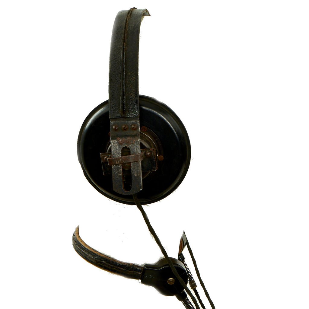 Original German WWII Panzer Armored Vehicle Headset with Throat Mic an ...