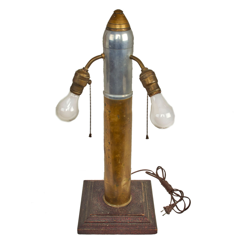 Original U.S. WWI Inert US M-1916 Gun 75mm Shell Trench Art Lamp With ...