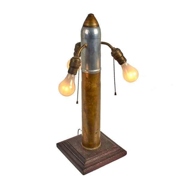 Original U.S. WWI Inert US M-1916 Gun 75mm Shell Trench Art Lamp With ...