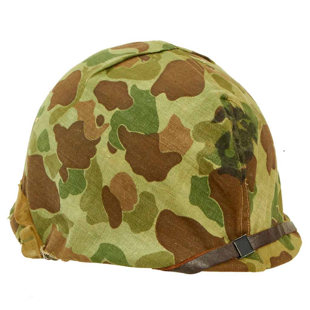 Original U.S. WWII USMC M1 Helmet Complete with Liner and 1st Pattern ...