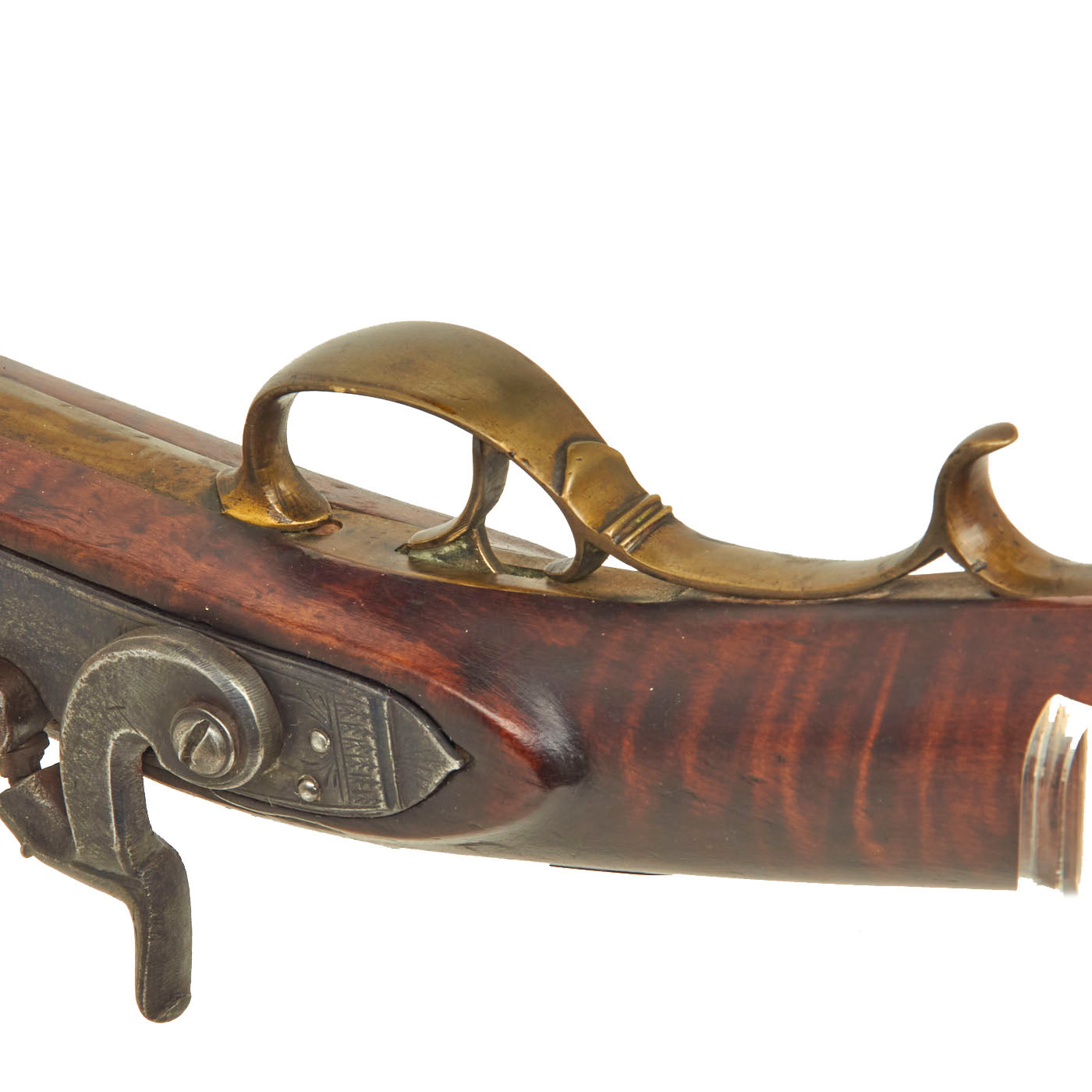 Original U.S. Pennsylvania Flintlock Long Rifle Converted to Percussio ...