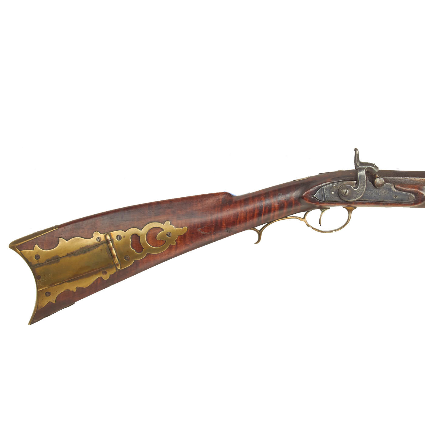 Original U.S. Pennsylvania Flintlock Long Rifle Converted to Percussio ...