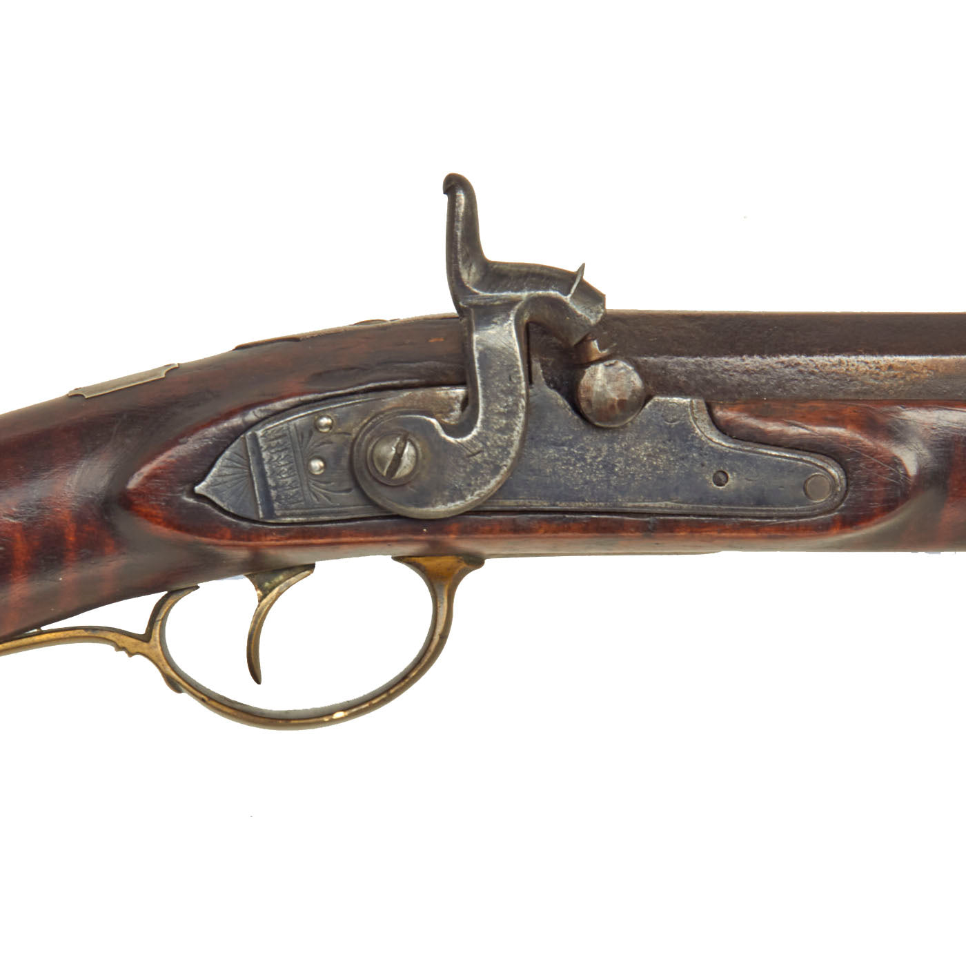 Original U.S. Pennsylvania Flintlock Long Rifle Converted to Percussio ...