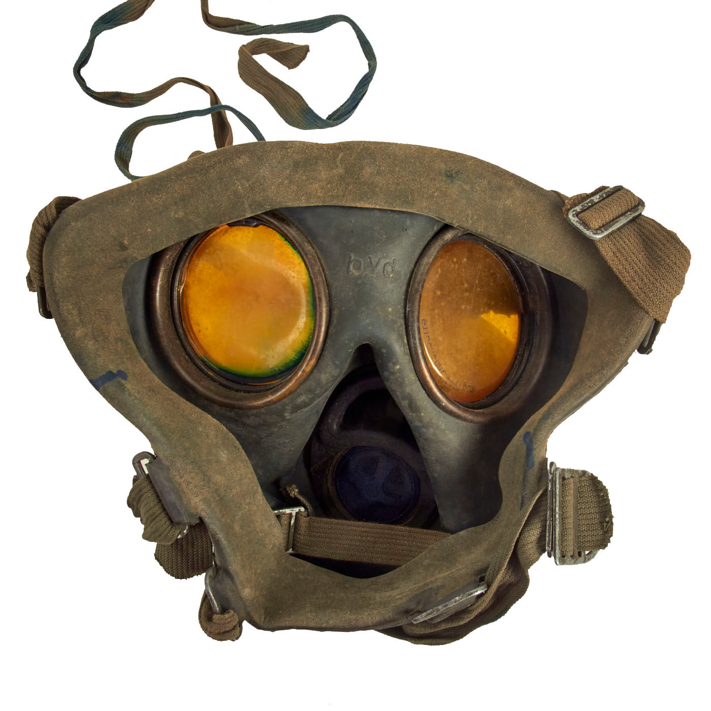 Original German WWII M38 Gas Mask in Size 3 with Filter, Canister, & A ...