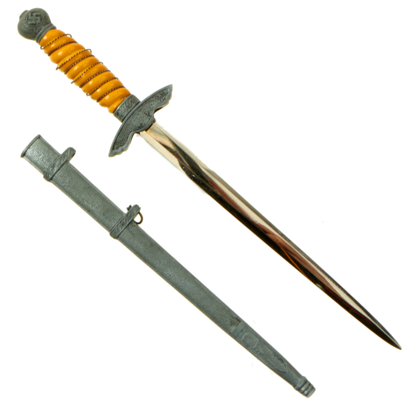 Original German WWII Miniature 2nd Model Luftwaffe Dagger / Letter Ope ...