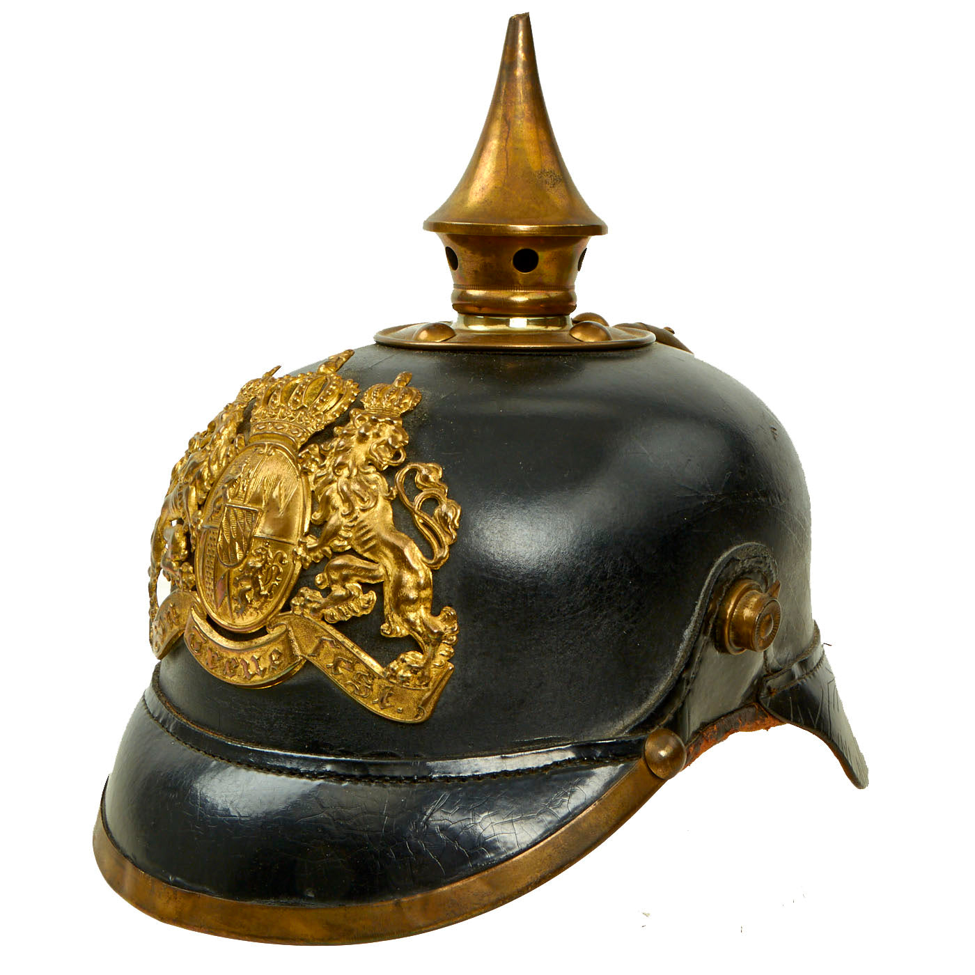 Original German WWI Bavarian Model 1896 Line Infantry Pickelhaube Helm ...