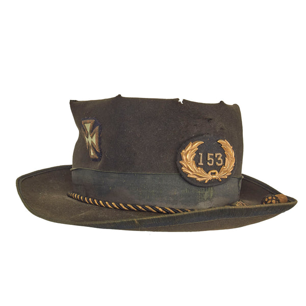Original Civil War Union Officer’s Slouch Hat with 19th Corps Badge an ...