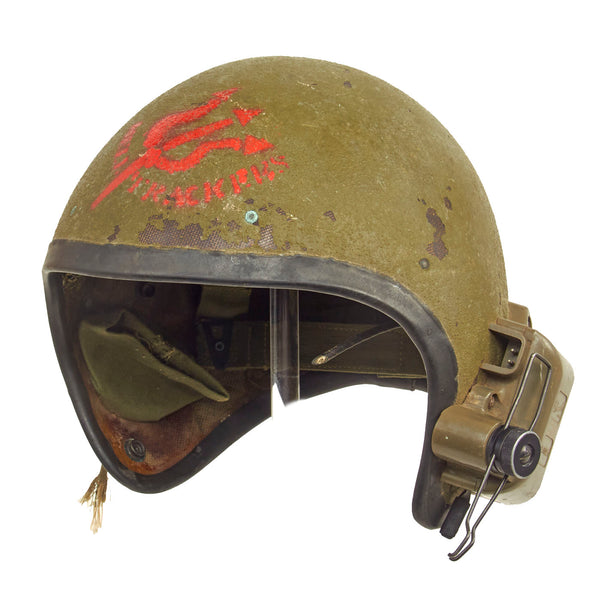 Original U.S. Vietnam War Unit Painted CVC T56-6 Tanker Helmet- “Hell ...