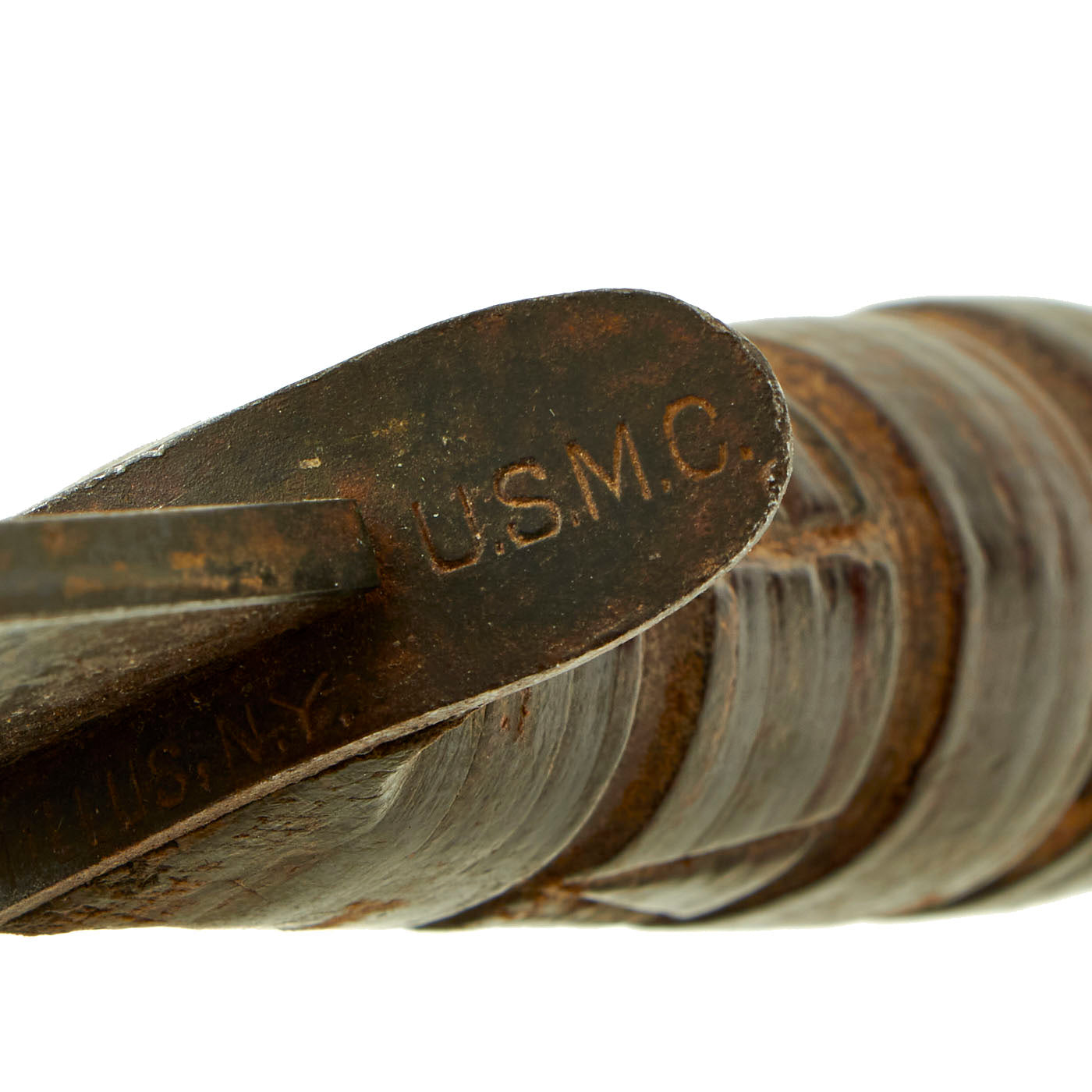 Original U.S. WWII USMC Mark 2 KA-BAR Fighting Knife by CAMILLUS in Le ...