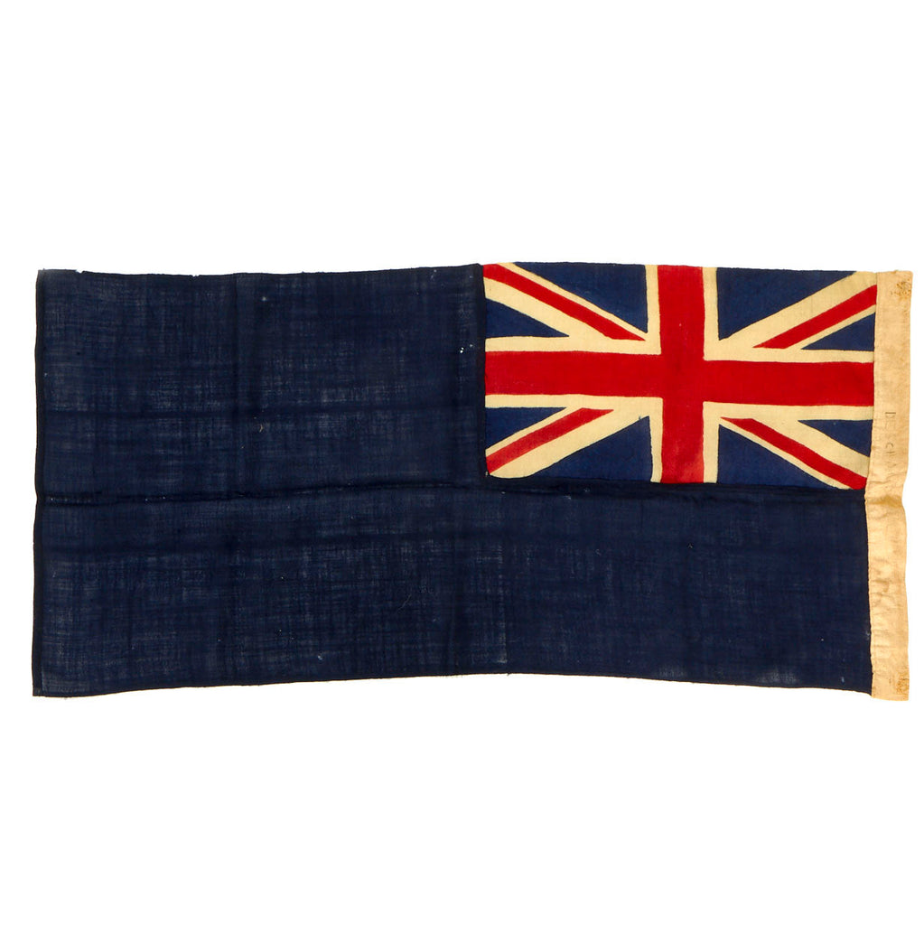 Original British WWII British Royal Navy Canvas Blue Ensign - 38” x 18 ...