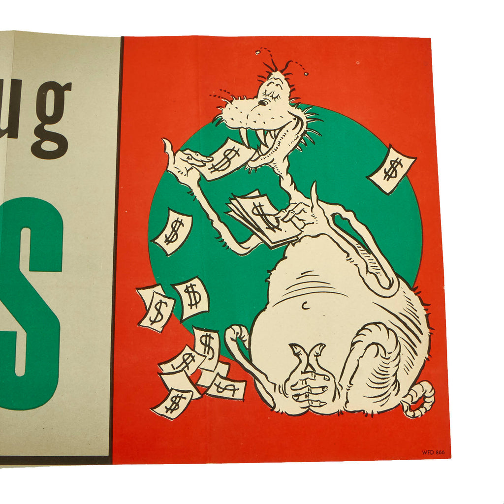 Original Rare WWII U.S. Dr. Seuss “Starve the Squander Bug - Buy War B ...