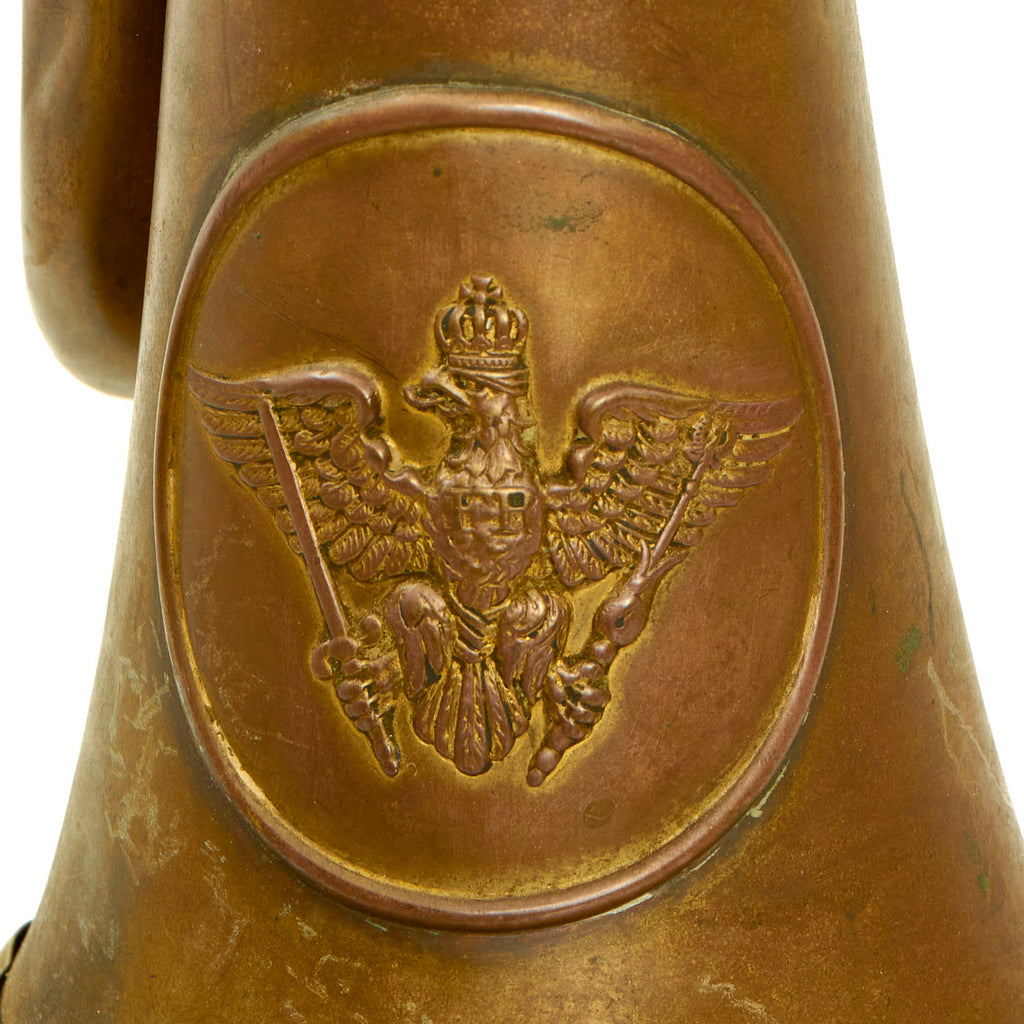 Original Imperial German WWI Military Bugle Bearing Prussian Crest - c ...