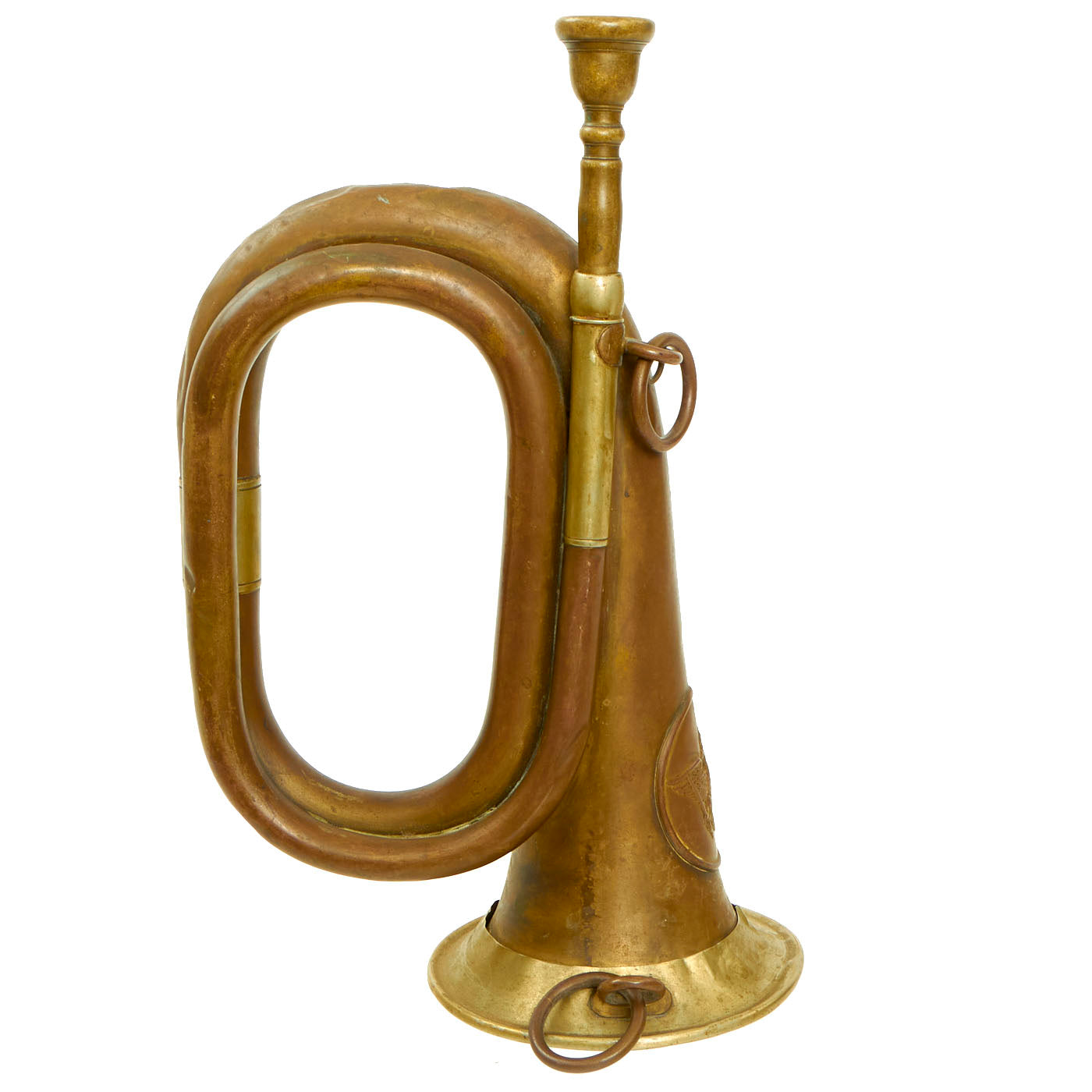Original Imperial German WWI Military Bugle Bearing Prussian Crest - c ...