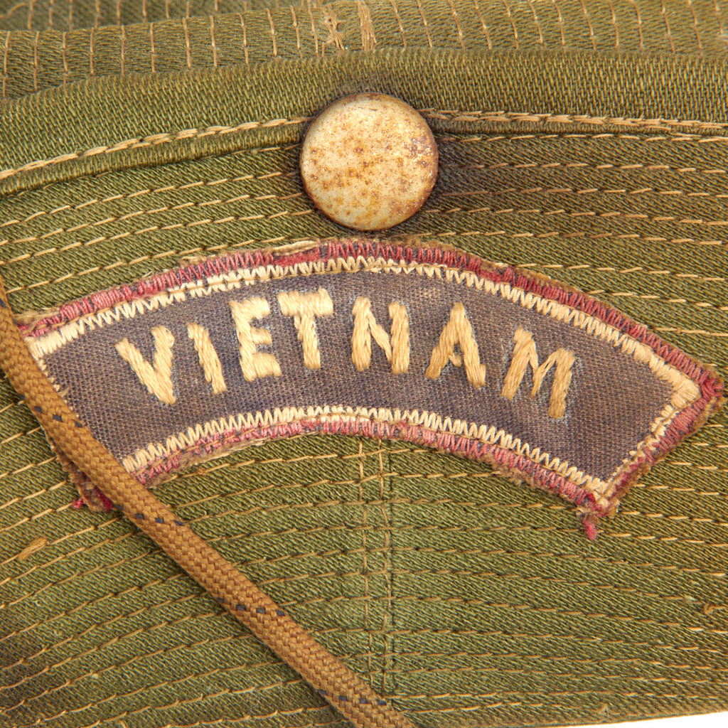 Original U.S. Vietnam War Slouch Boonie Hat with Vietnamese Embroidere ...