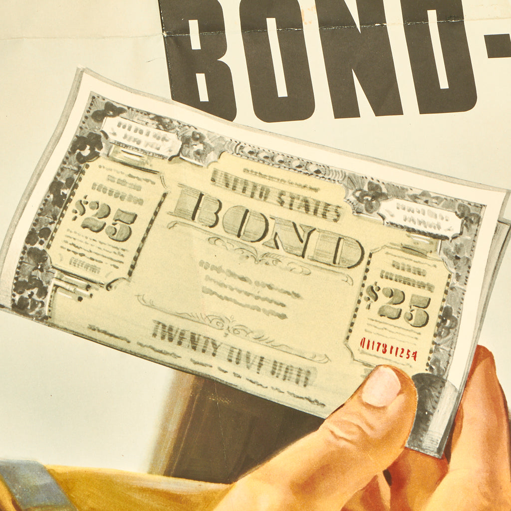 Original U.S. WWII Defense Bonds Stamps Large Propaganda Poster - 60 ...
