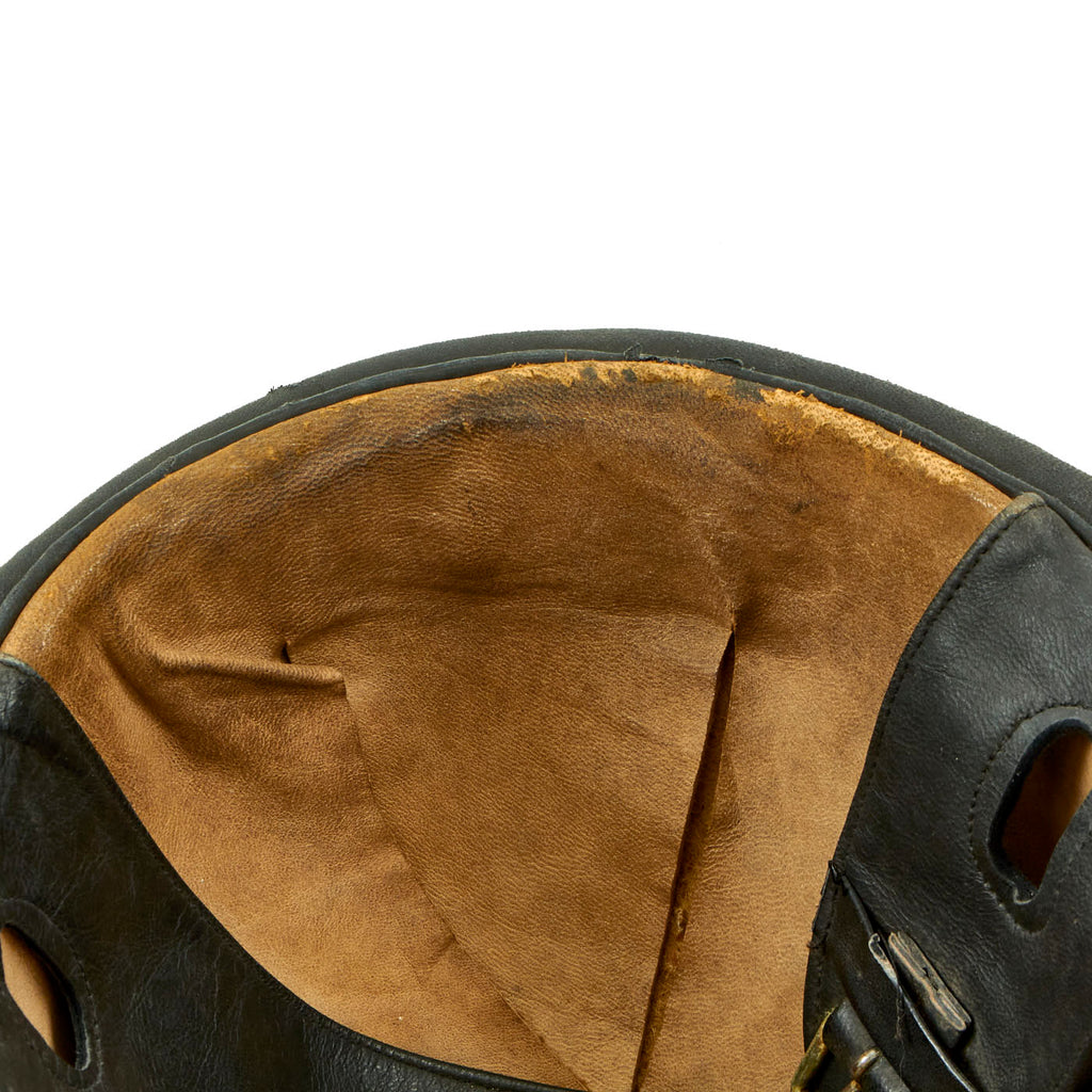 Original Italian WWII Armored Division M35 Tanker Helmet - Complete ...