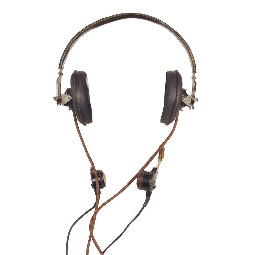 Original German WWII Panzer Armored Vehicle Model B Headset with Throa ...