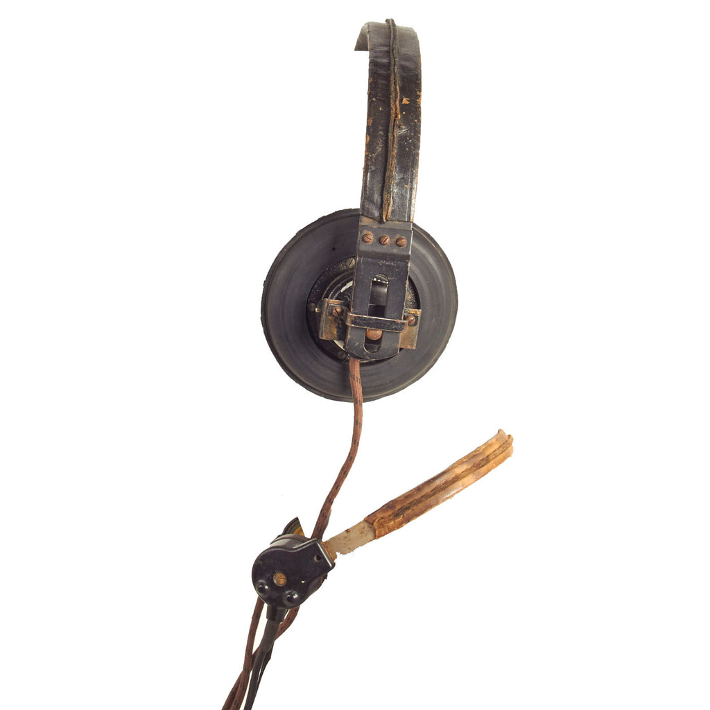 Original German WWII Panzer Armored Vehicle Model B Headset with Throa ...