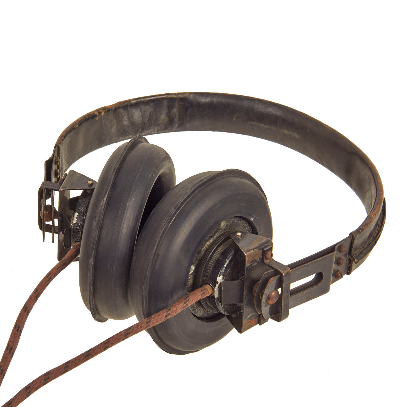 Original German WWII Panzer Armored Vehicle Model B Headset with Throa ...