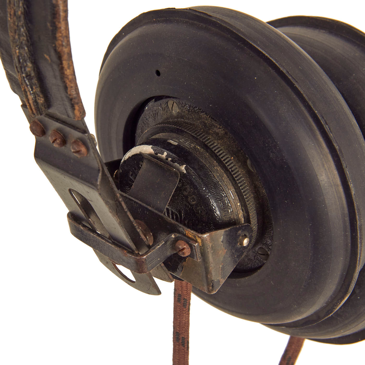 Original German WWII Panzer Armored Vehicle Model B Headset with Throa ...