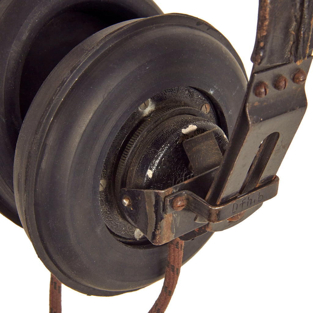 Original German WWII Panzer Armored Vehicle Model B Headset with Throa ...