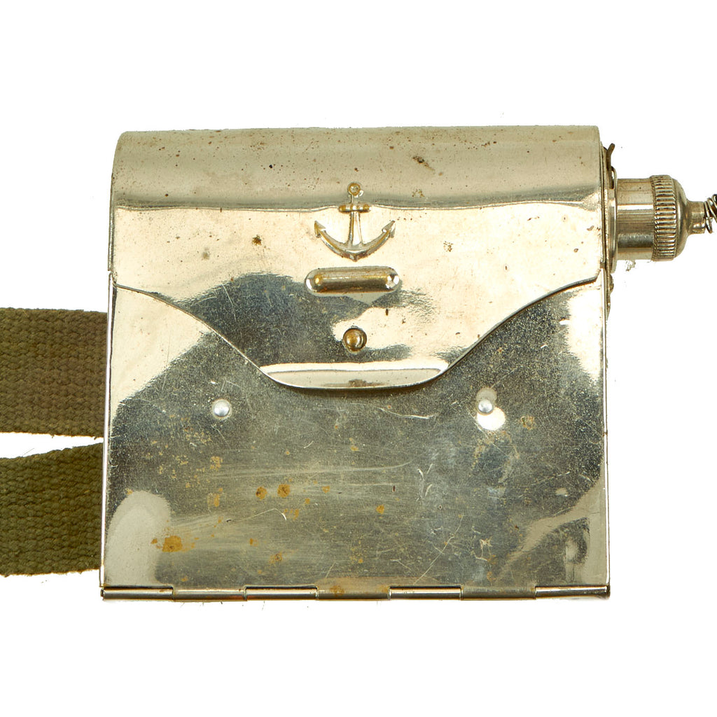 Original Japanese WWII Imperial Japanese Navy Nickel Plated Flashlight ...