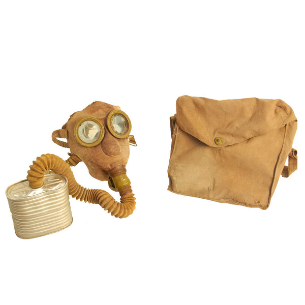 Original Japanese WWII Type 99 Gas Mask With Intact Hose, Filter and C ...