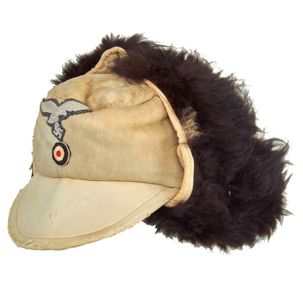 Original German WWII Eastern Front Luftwaffe M43 Pelzmütze Winter Fiel – International Military ...