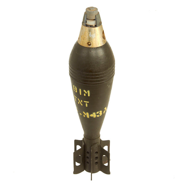 Original U.S. WWII INERT 81mm M43A1 HE Mortar Round With Aluminum M52 ...