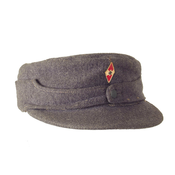 Original German WWII HJ Flak Helper M43 Feldmütze Field Cap in size 58 ...