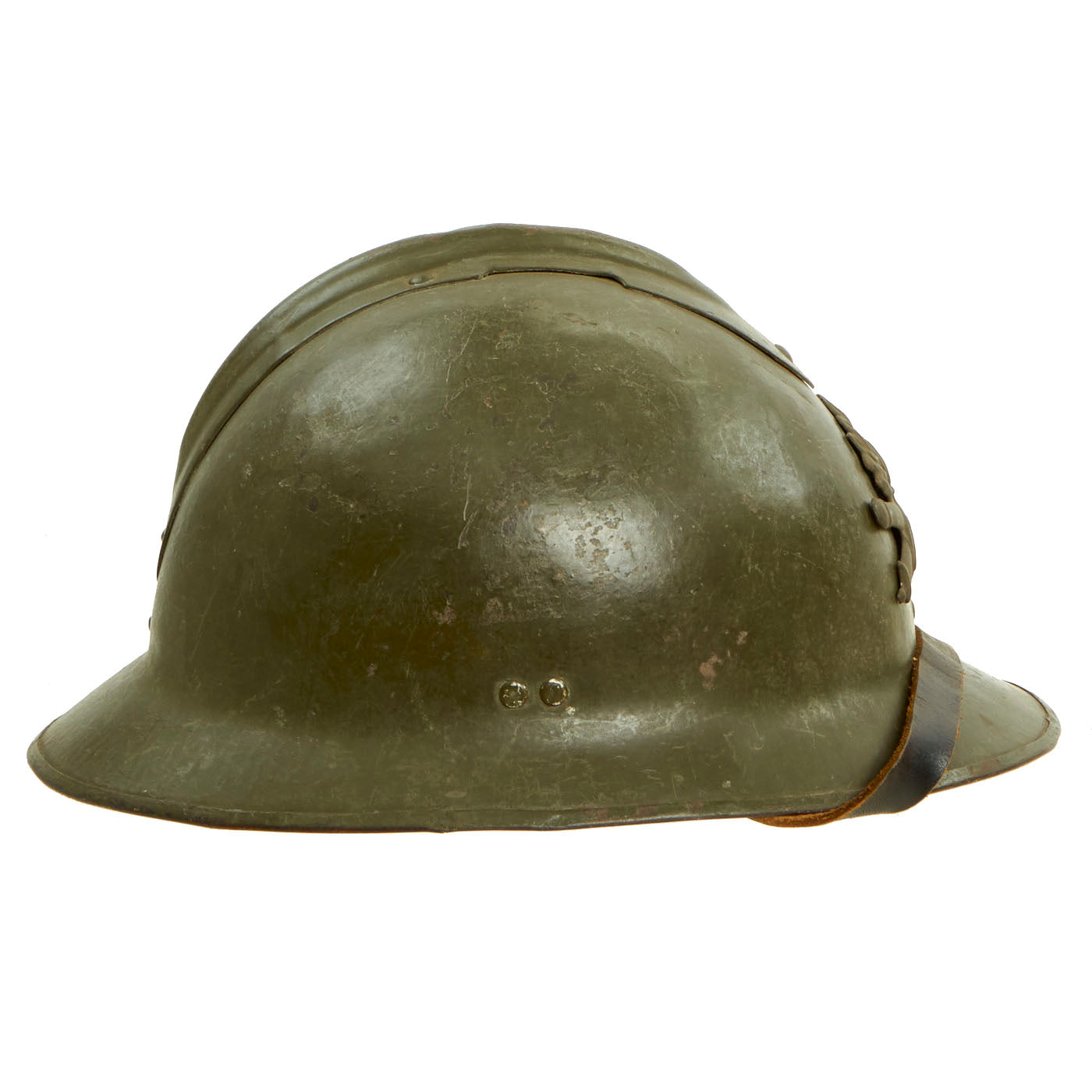 Original French WWII M1926 Adrian Artillery Helmet - Complete ...