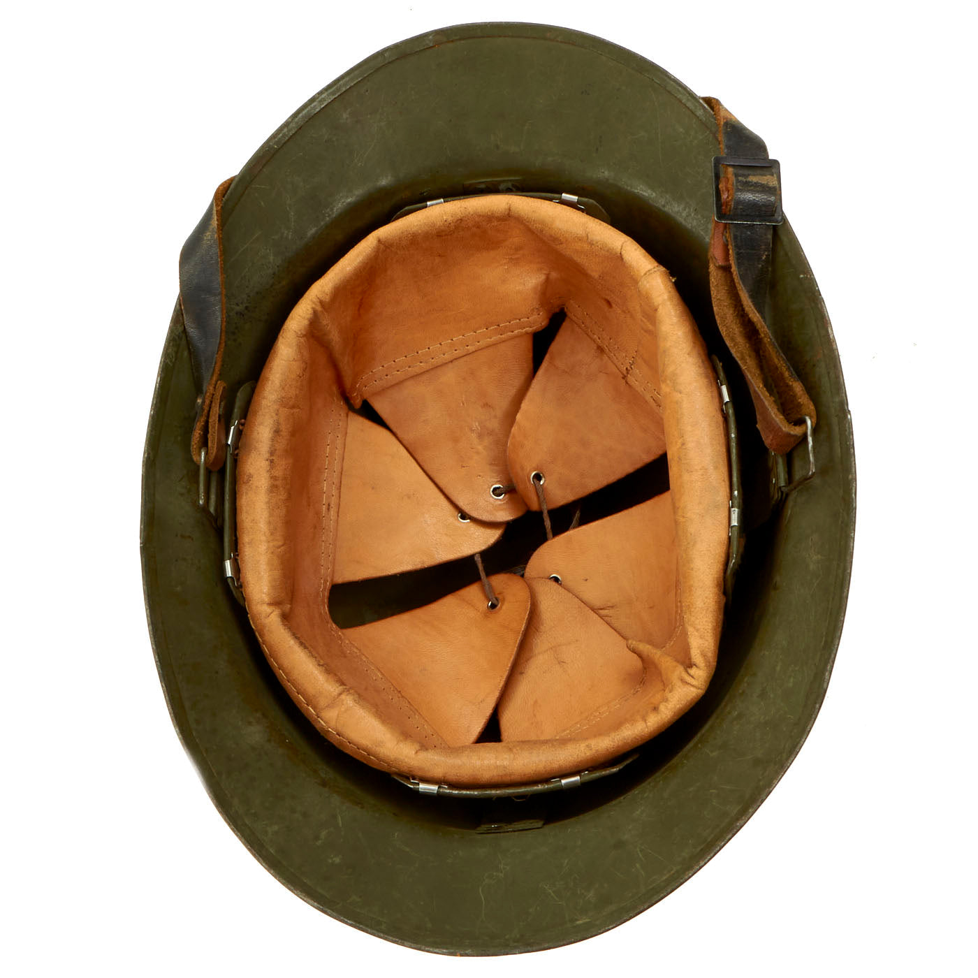 Original French WWII M1926 Adrian Artillery Helmet - Complete ...